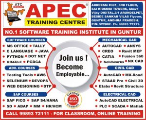 Best Software Training Institute in Guntur for C, Java, Python, Sap